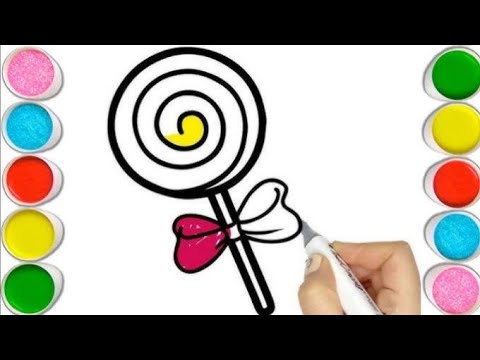 How to draw a Lollipop|Step by step Lollipop drawing|Easy drawing|Kids ...