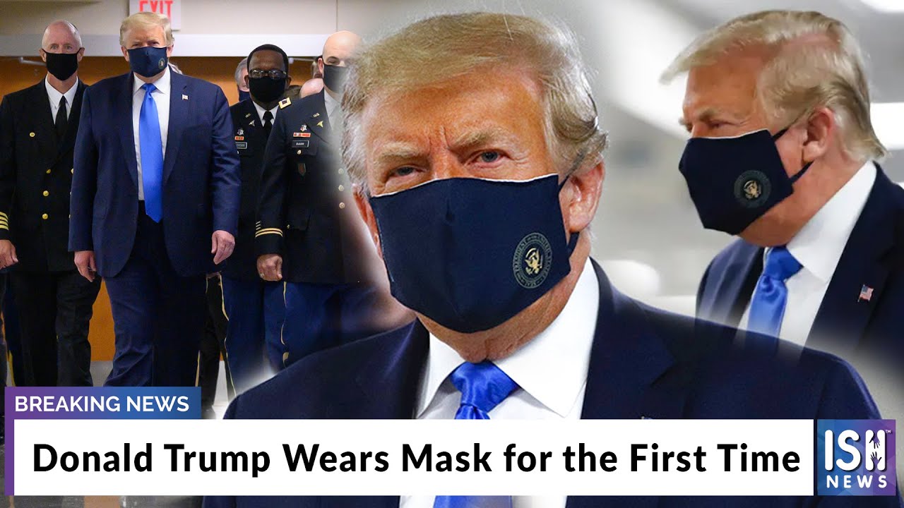 Donald Trump Wears Mask for the First Time - YouTube