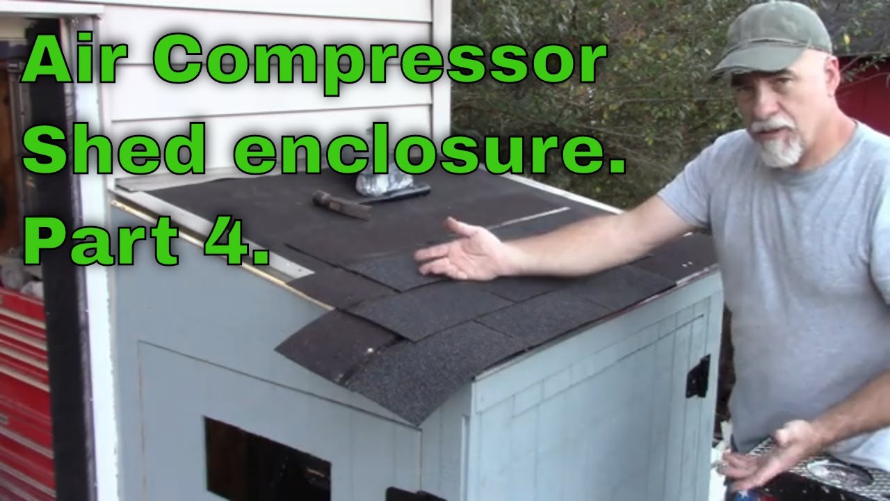 Air compressor install. Part 4. Installing the roof. - YouTube