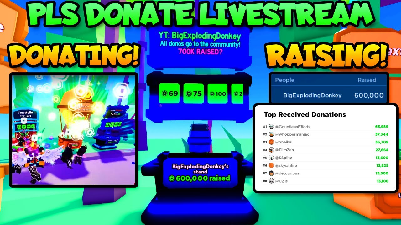 (FIRST NUKE) Pls Donate LIVE - Raising Robux + Donating! 🥳🎉 - YouTube