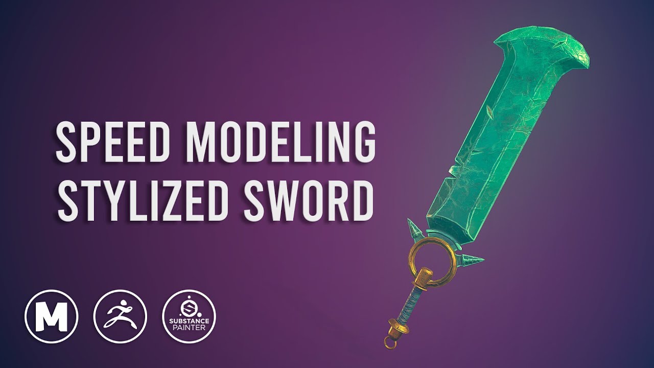 How To Make a Stylized Sword in Autodesk Maya, Zbrush and Substance ...