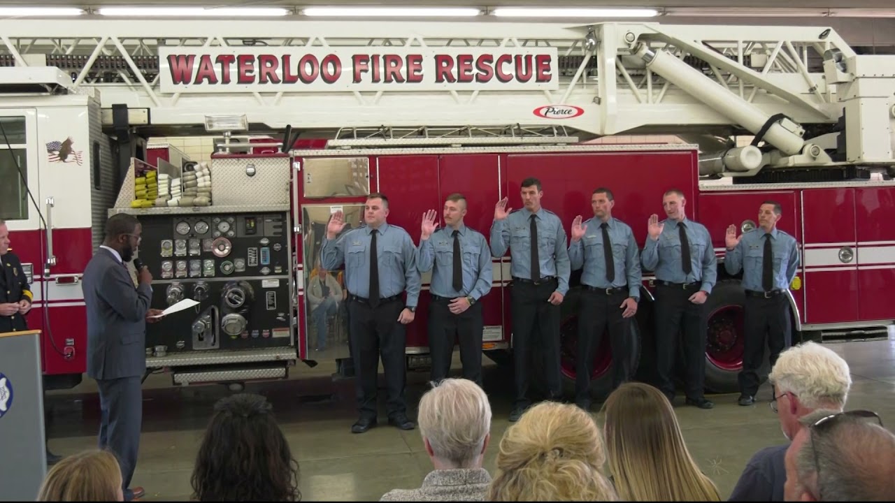 Waterloo Fire & Rescue Swearing In Ceremony - YouTube