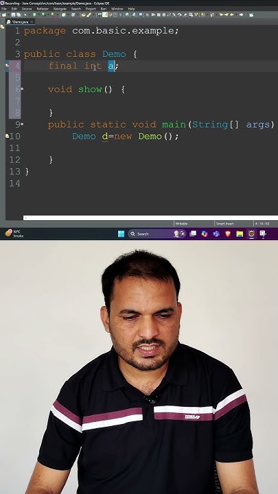 Java Final Variable By Zafar Khan Sir - YouTube