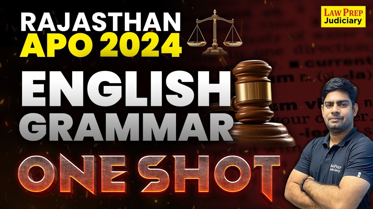 Rajasthan APO Exam 2024 : English in One Shot | English for Rajasthan APO Exam 2024 | By Surya ...