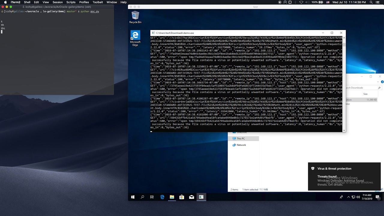 Antivirus Oracle PoC video - YouTube