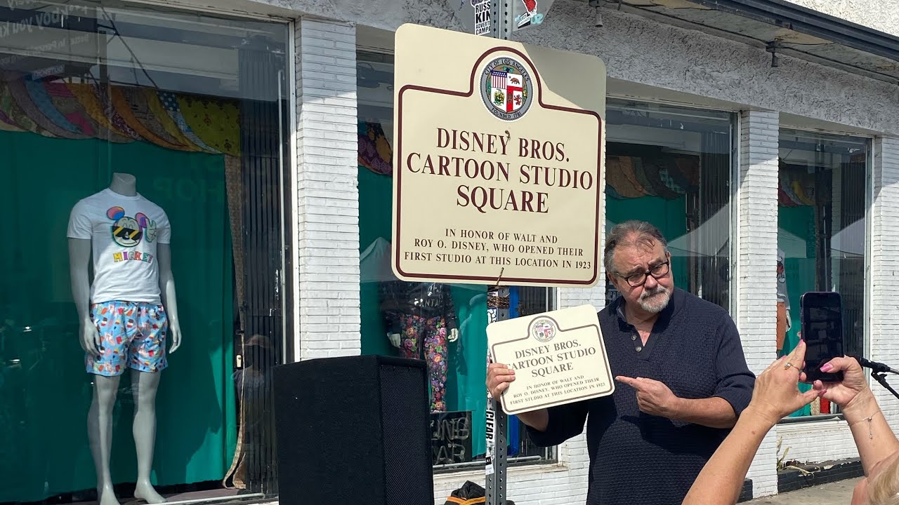 Disney Bros. Cartoon Square Dedication Ceremony - YouTube