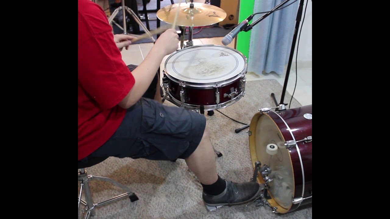 Basic Shuffle - Drum lesson (Progression 1) - YouTube