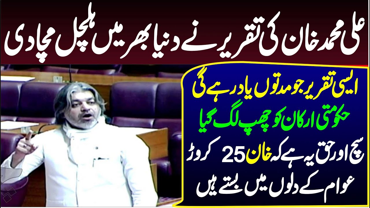PTI Ali Muhammad Khan Fiery Speech In National Assembly | Charsadda ...