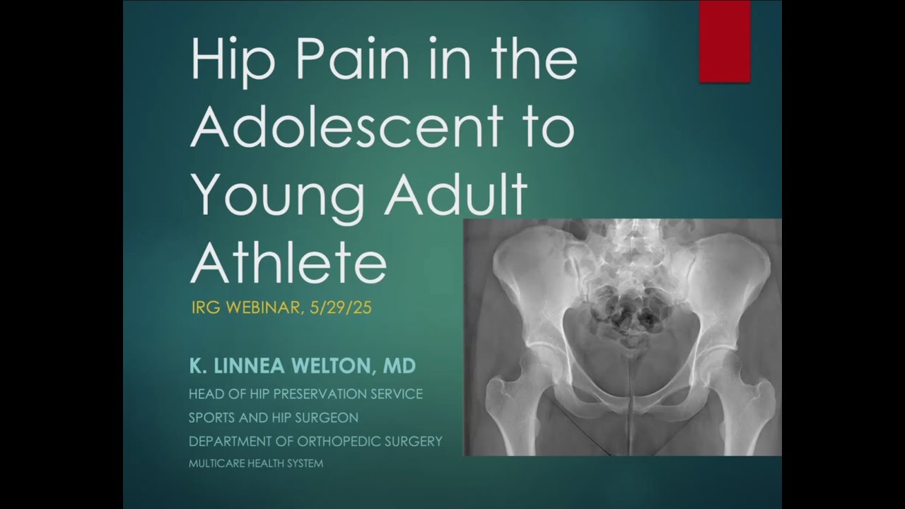 Hip Pain in Adolescent to Young Adult Athletes - YouTube