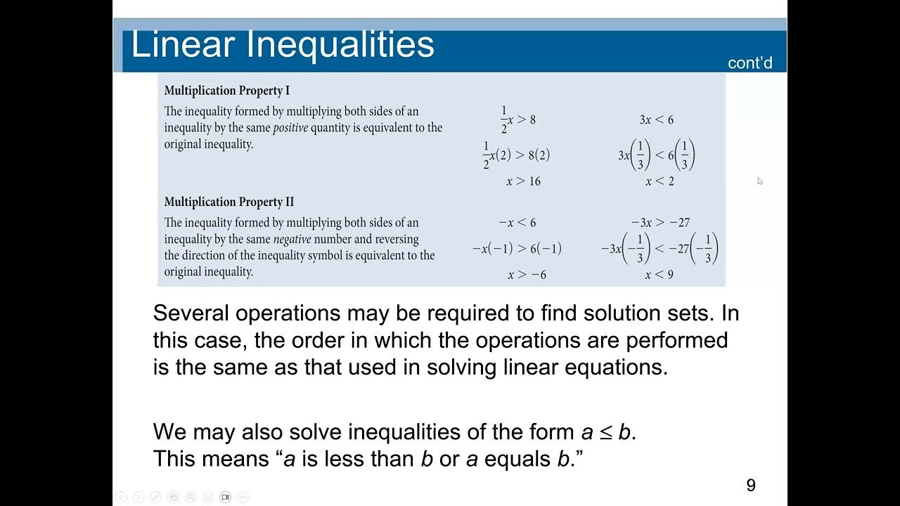 Precalculus: Solve applied problems using linear equation, solve linear inequalities in one ...