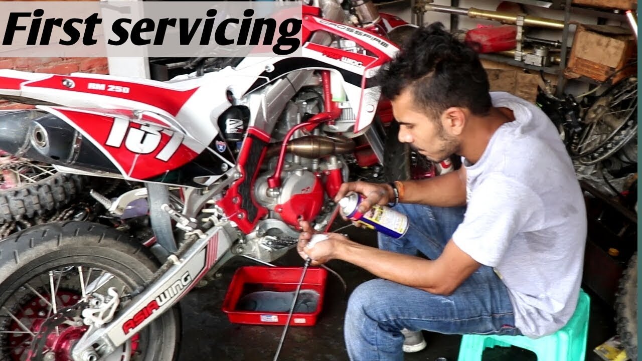 First servicing of my Crossfire RM 250||gabbarsujan||Motovlog ep 4 ...