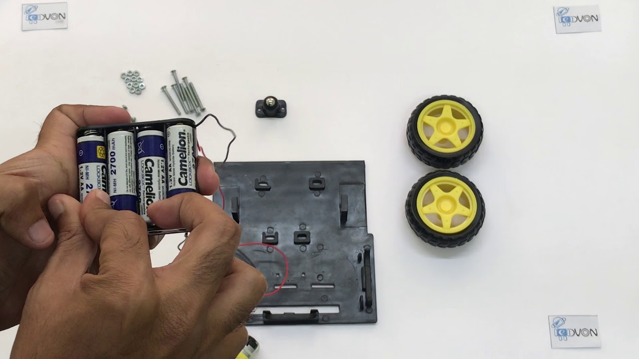 DIY Robotic Kit Assembling 6 - (Battery) - EDVON Robotics - YouTube