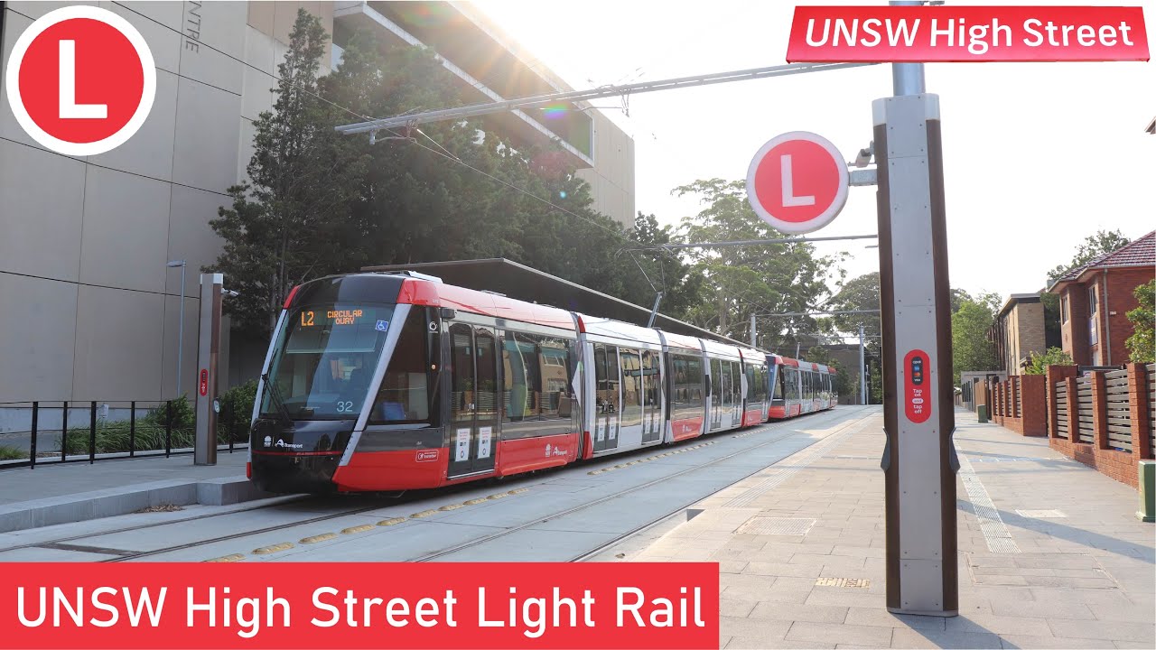 Sydney Light Rail - UNSW High Street Light Rail - YouTube