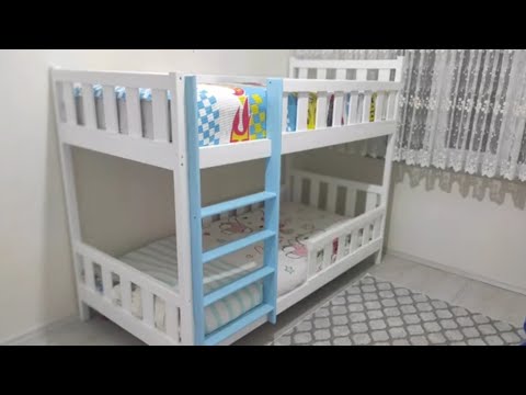 I made a bunk bed for my children / Ranza yapımı / How to make a bunk bed / child room construction