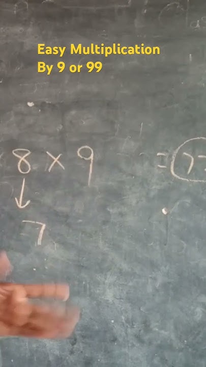 how to multiply by 9 or 99 | quick multiplication method | easy multiplication | trick to ...