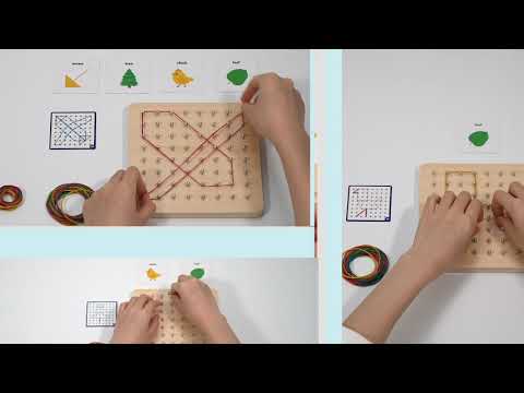 Coogam Wooden Geoboard Mathematical Manipulative Material Array Block ...