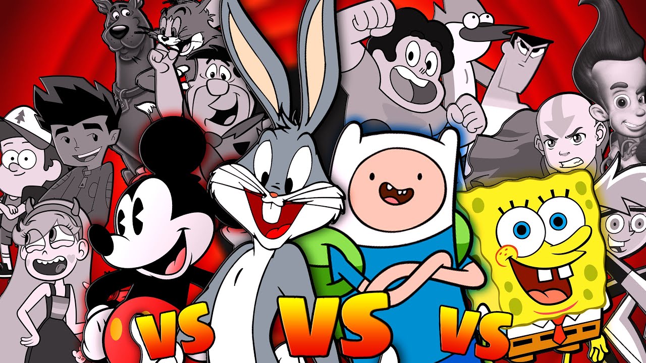 CARTOON BATTLE || DISNEY VS CARTOON VS BOOMERANG VS NICK || ENIX FT REN ...