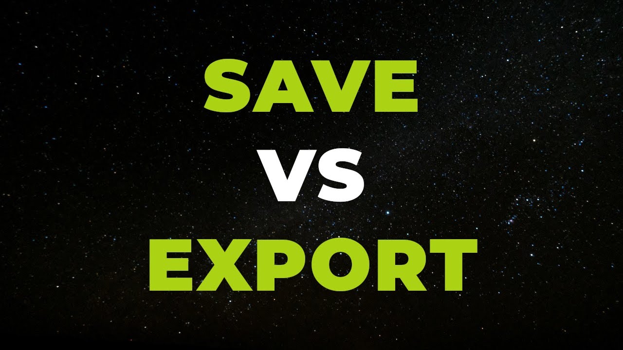 Difference Between "Save" & "Export" in GIMP! - YouTube