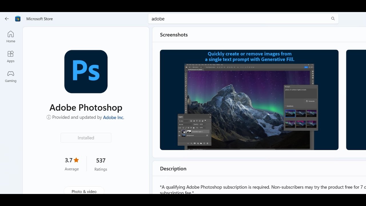 Fix Adobe Photoshop Not Installing From Microsoft Store On Windows 11/ ...