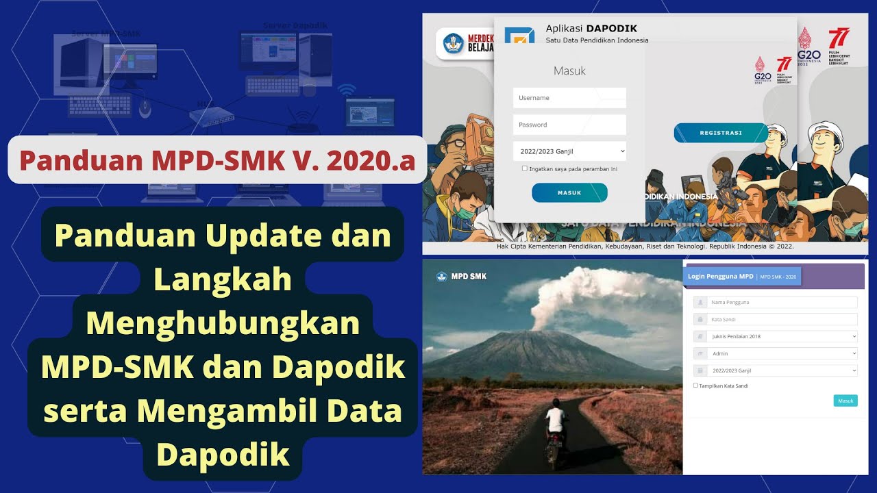 Panduan Update MPD-SMK V.2020.a dan Menghubungkan MPD-SMK dan Dapodik - YouTube