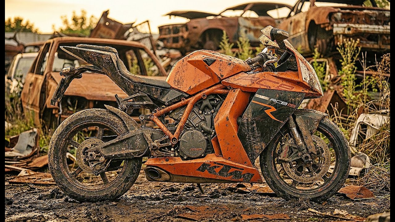 ASMR Restoring a 2011 KTM RC8 R Factory Orange from Abandoned Junkyard ...