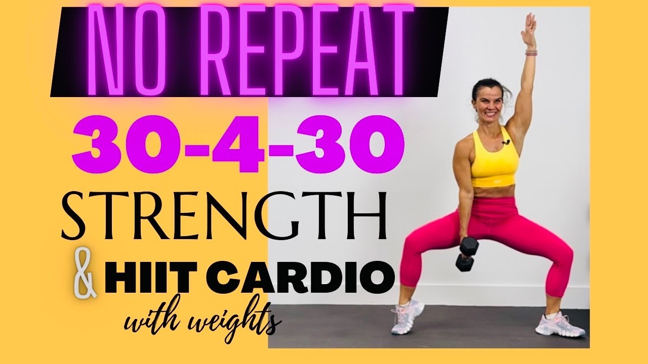 30 Minute LOW IMPACT, NO REPEAT, STRENGTH & HIIT CARDIO Workout/ dcfitt ...
