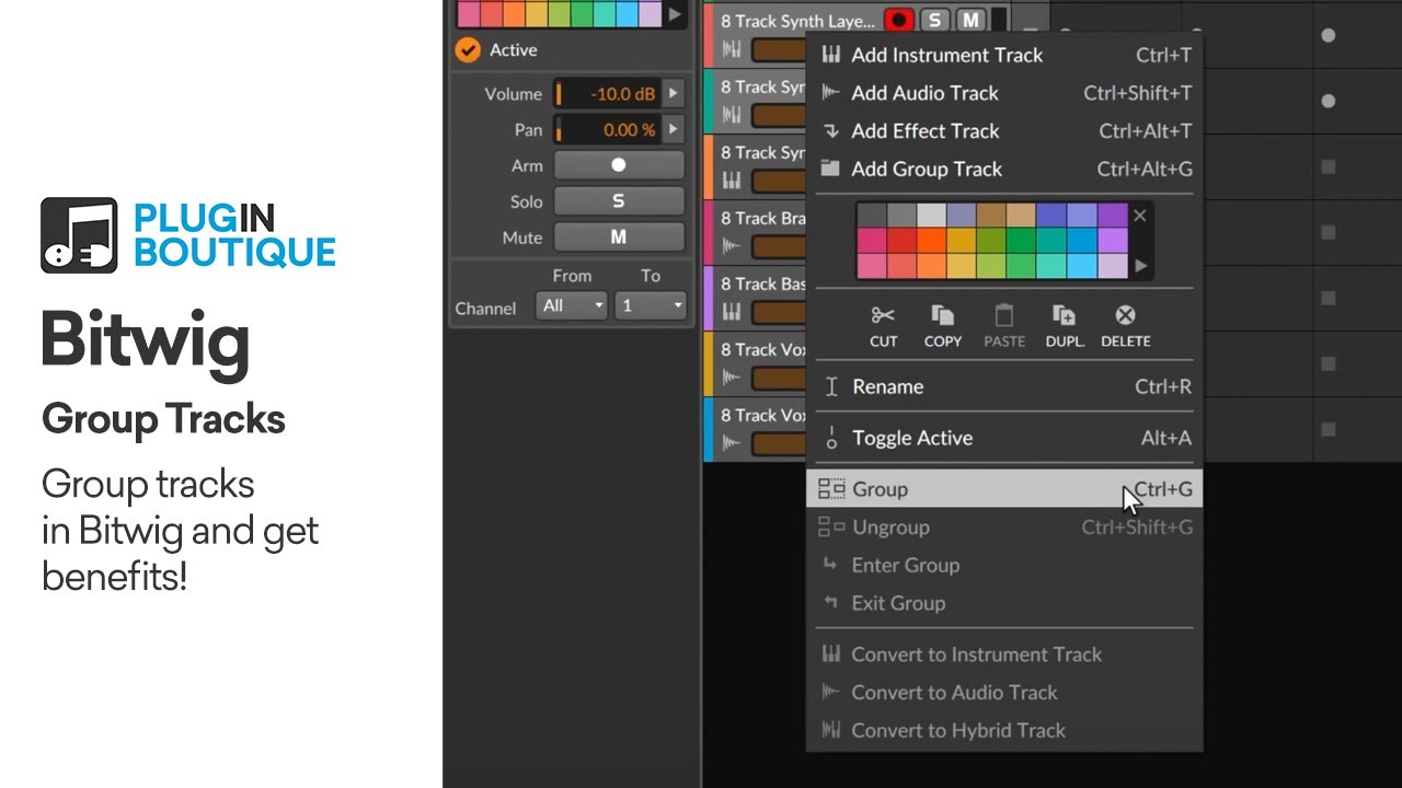 Bitwig Quick Tip | How to Group Tracks & the Benefits of it - YouTube