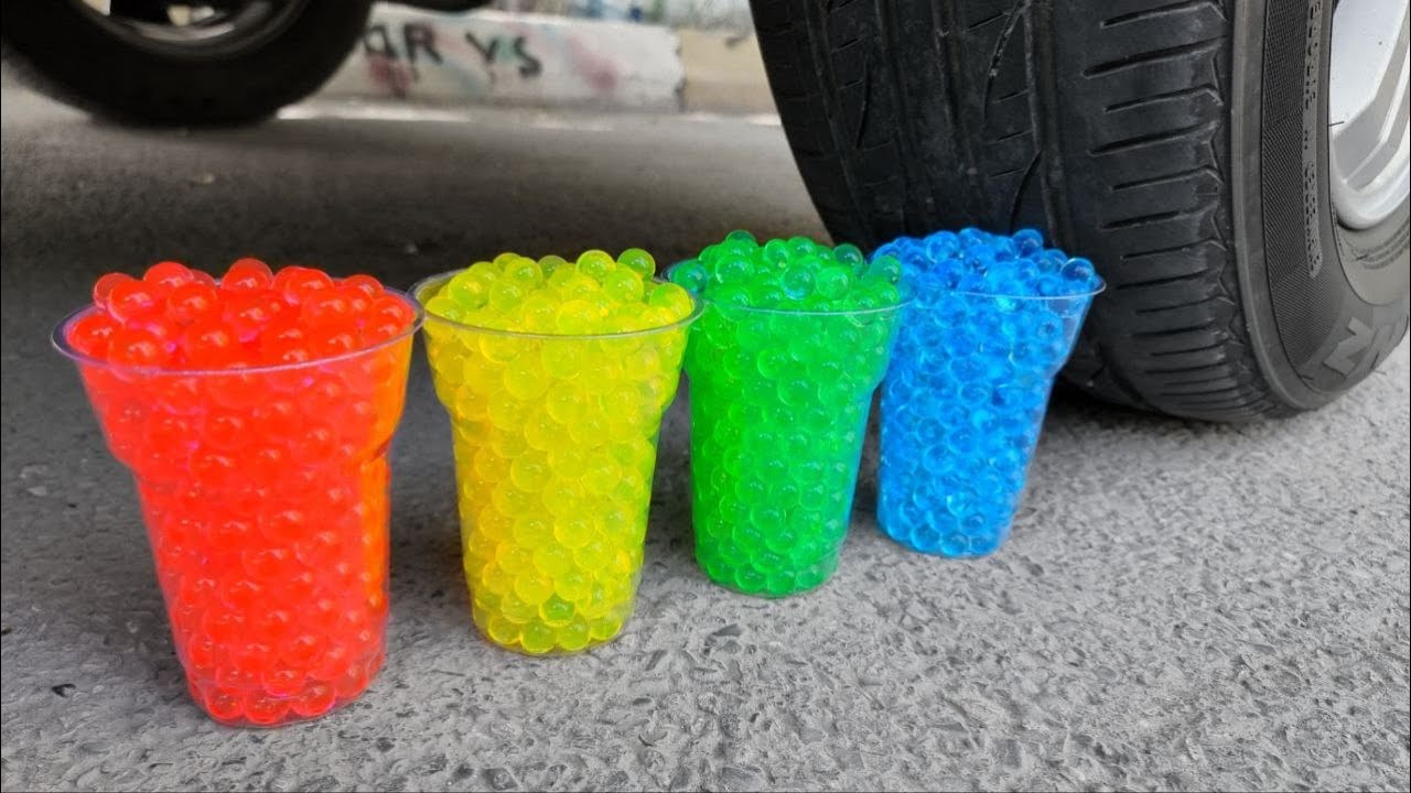 Running Over Stuff With Car | Car vs Slime, Jelly & Toys - Crushing ...