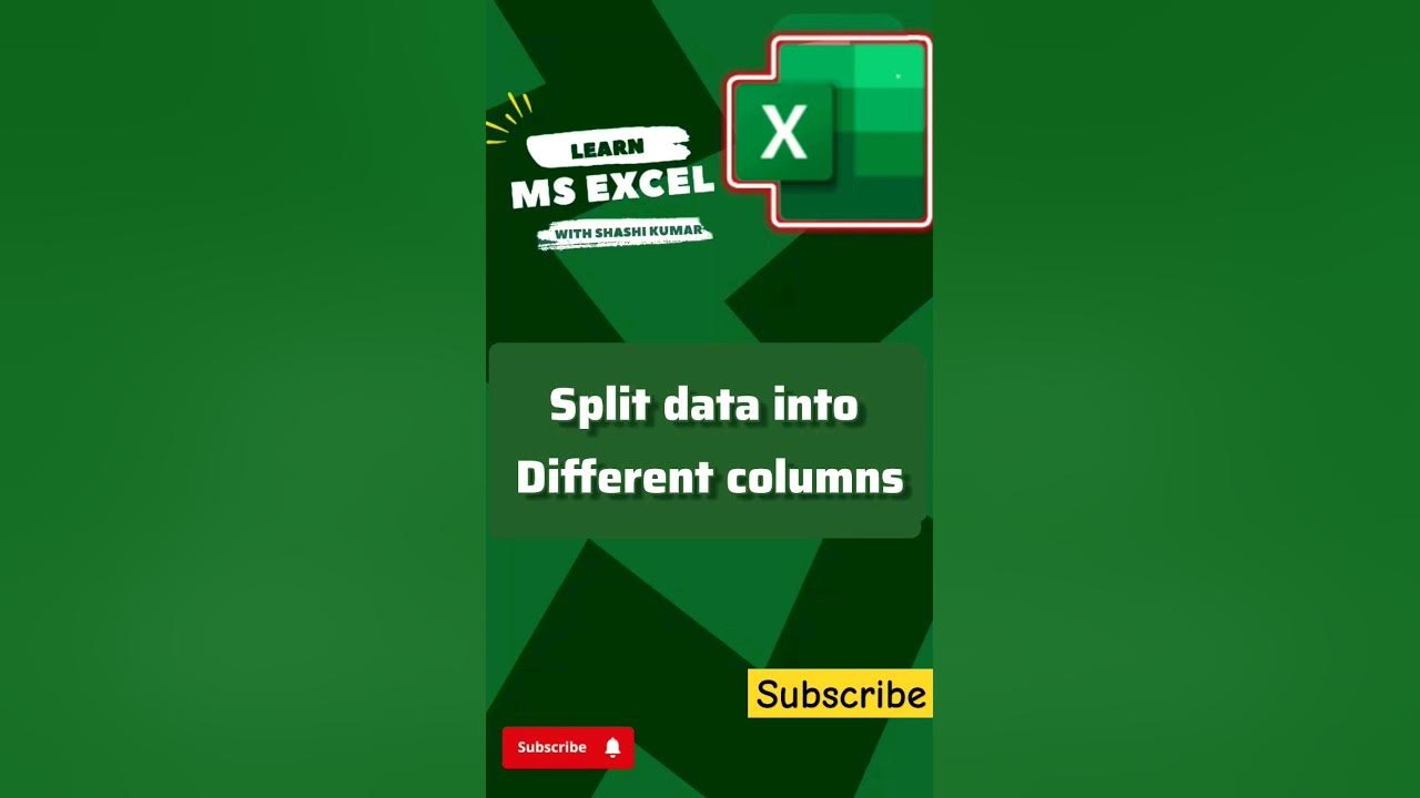 Split data | Excel tricks |Excel tips #msexcel #excel #exceltricks #excelguide #basic #shorts ...