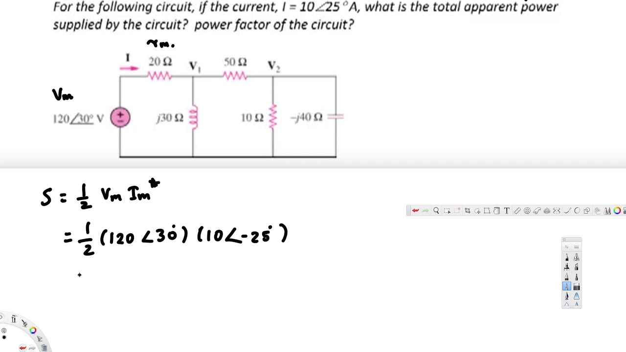 Complex power, Power triangle #2 - Circuit Analysis - YouTube