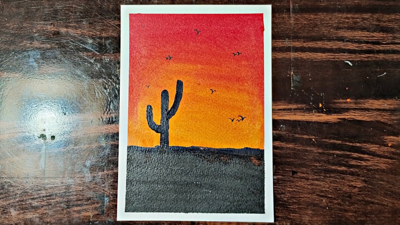 Easy golden sunset drawing || Oil pastel drawing for beginners ...