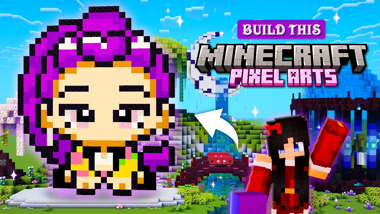 Step-by-Step: Rumi Chibi Pixel Art in Minecraft | Easy Tutorial - YouTube