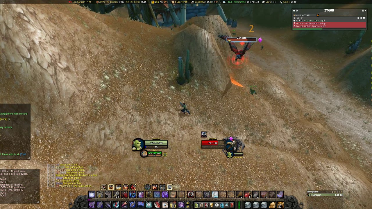Kitting Zaricotl (Badlands Boss rare) WOW Classic - YouTube