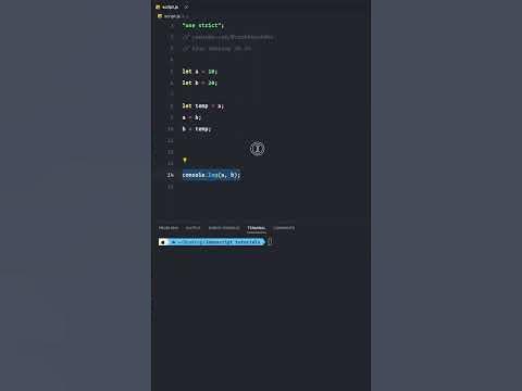 😎 COOL TRICK: Value swapping in javascript #javascript #programming #coding - YouTube