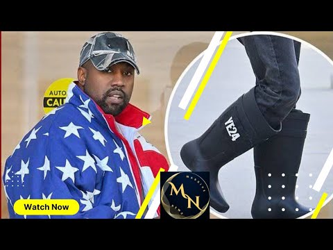Kanye West COVERS UP Balenciaga logo on his boots with own YE24 sticker ...