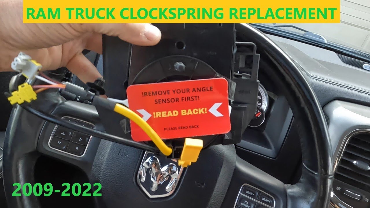 4th Gen Dodge Ram 1500 Steering Wheel Air Bag Clockspring Removal ...