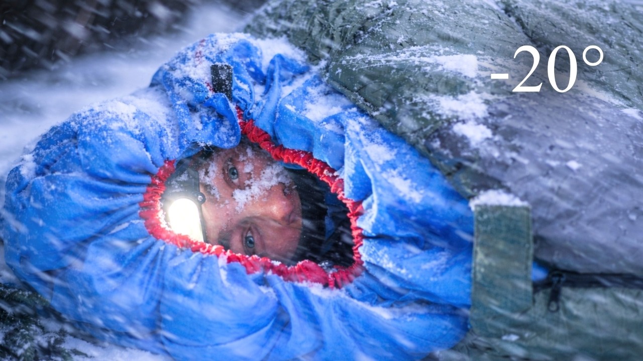 2 Days Alone Winter Camping on Ice | Extreme -20°C Survival - YouTube