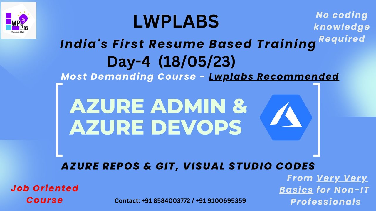 Azure DevOps & Admin | DAY 4 (18/05/23) | AZURE REPOS | GIT | VISUAL STUDIO CODES - YouTube