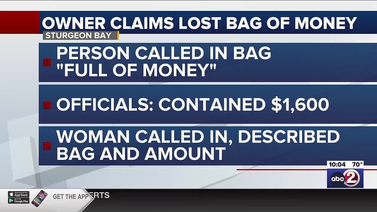 Bag of money found and returned in Sturgeon Bay - YouTube