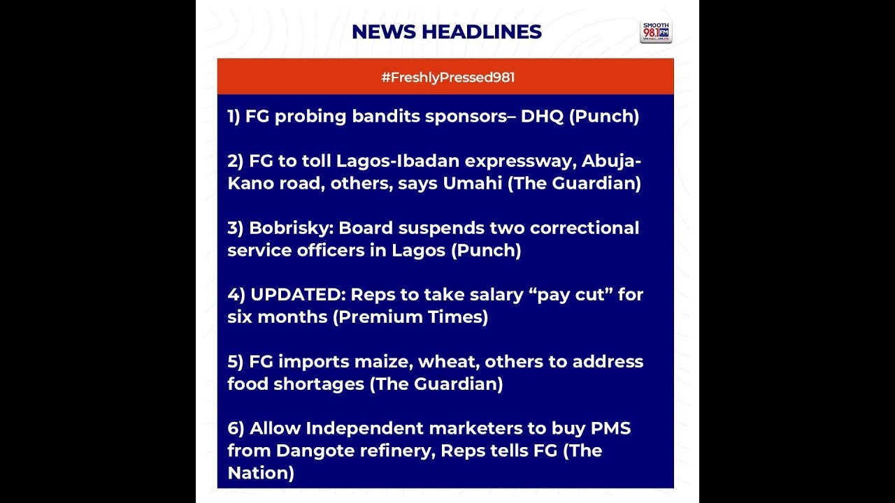 #FreshlyPressed981:FG probing bandits sponsors– DHQ (Punch) - YouTube