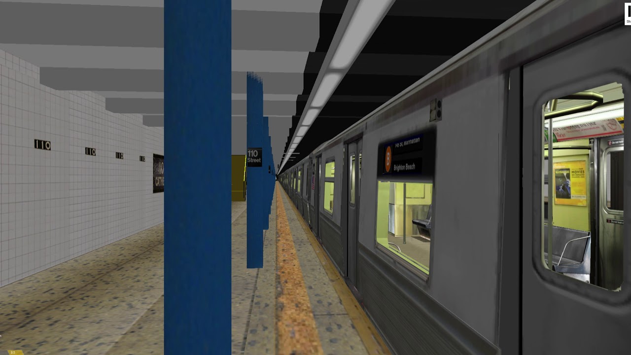 OpenBVE: R40M B train Aproaching and Departing 110 Street Cathedral ...