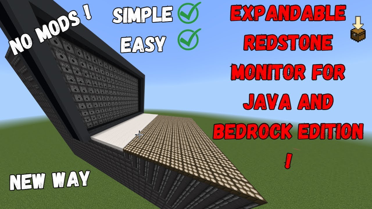 Redstone EXPANDABLE MONITOR I Bedrock and Java Edition ! - YouTube
