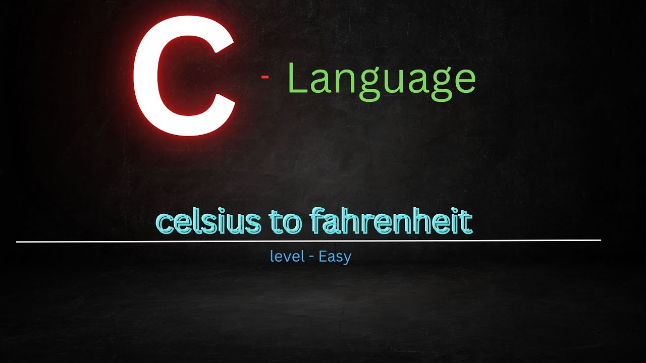 WAP to covert fahrenheit from celsius //easy code - YouTube