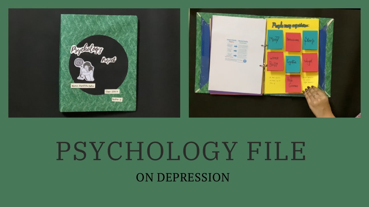 Psychology Project file on depression || 12th class || NCERT ||CBSE ...