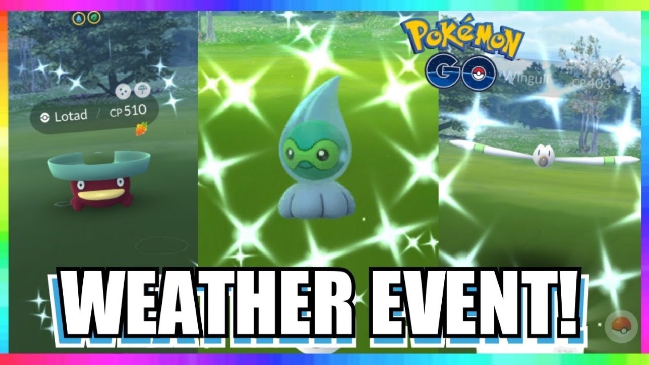 NEW WEATHER EVENT IN POKEMON GO! DAY 1 - New Shiny Rain Castform - YouTube