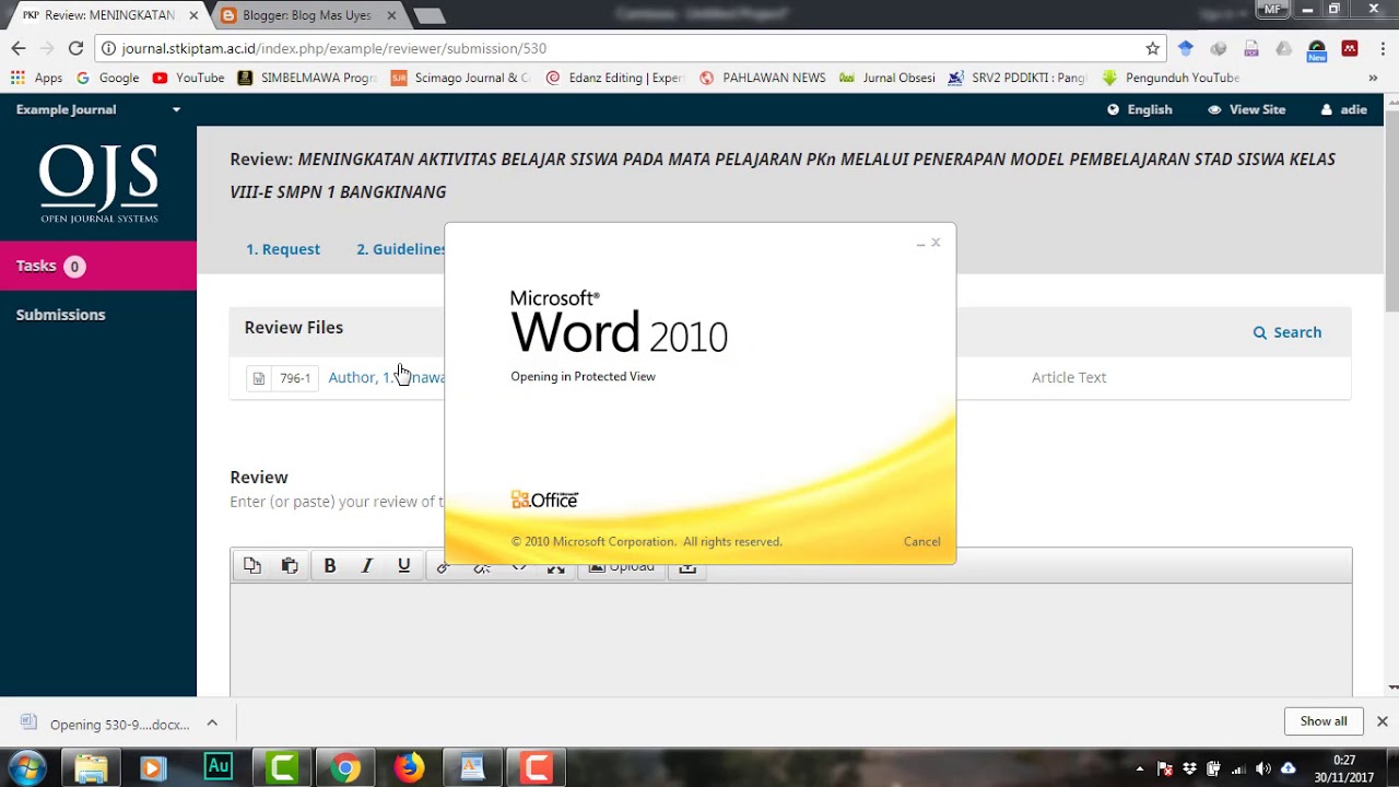 TUTORIAL UNTUK REVIEWER ARTIKEL JURNAL PADA OJS 3 - YouTube