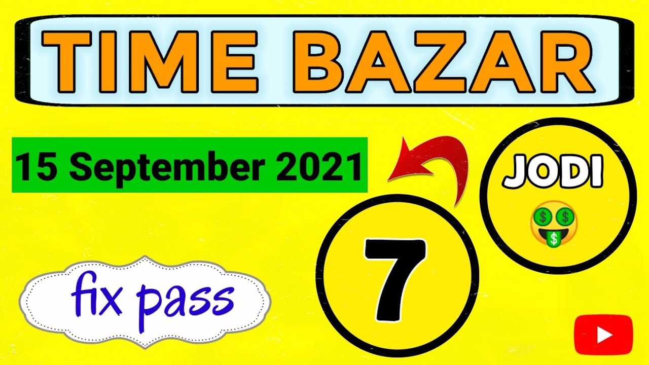 15 September 2021 time bazar Matka fix open result today - YouTube