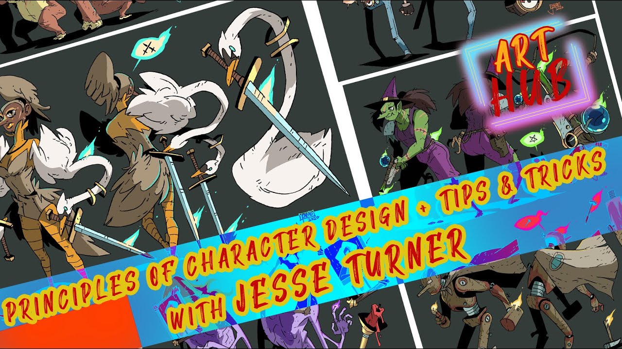 PRINCIPLES OF CHARACTER DESIGN + TIPS & TRICKS WITH JESSE TURNER - YouTube