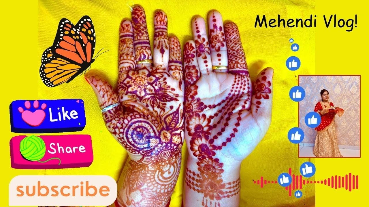 Mehendi Vlog | Karwa Chauth | Festival & Mehndi Vibes | Pooja Gusain ...