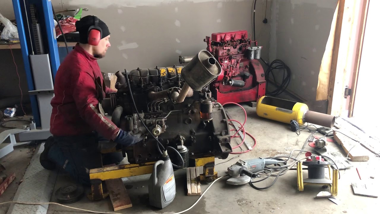 Valmet 411B engine start - YouTube